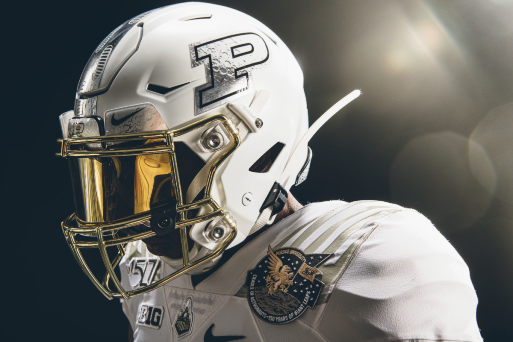 Purdue unveils moon-inspired helmet - Uniform Authority