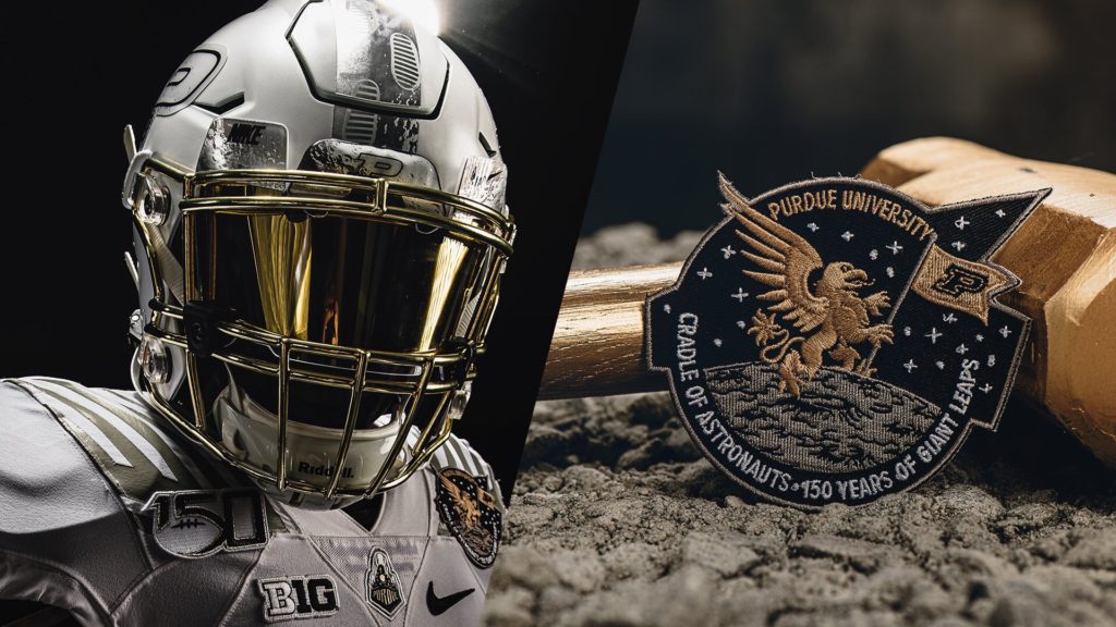 Purdue unveils moon-inspired helmet - Uniform Authority