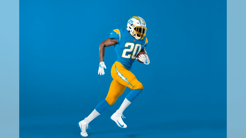 Chargers unveil new uniforms as they move into new stadium - Uniform ...